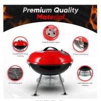 China Outdoor Barbecue Grill, 2-In-1 Portable BBQ Grill with Wheels for sale