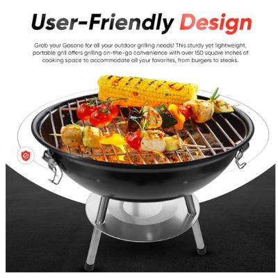 China Portable Black BBQ Grill for Camping for sale