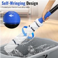 China Self-tightening mop, microfiber rotating mop for sale