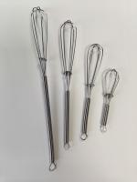 China Stainless steel mini mixing whisk for baking. Stirring rod. Home use for whipping cream and beating egg whites. Manual egg whisk set of 4 pieces. for sale