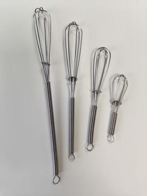 China Stainless steel mini mixing whisk for baking. Stirring rod. Home use for whipping cream and beating egg whites. Manual egg whisk set of 4 pieces. for sale