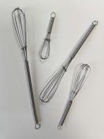 China Stainless steel mini mixing whisk for baking. Stirring rod. Home use for whipping cream and beating egg whites. Manual egg whisk set of 4 pieces. for sale