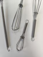 China Stainless steel mini mixing whisk for baking. Stirring rod. Home use for whipping cream and beating egg whites. Manual egg whisk set of 4 pieces. for sale