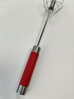 China Colorful handle Handheld semi-automatic egg beater baking tool - stainless steel egg mixer for cream whipping - household use for sale
