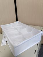 China Foldable Grid Storage Box for Underwear & Socks - Large Capacity Portable Closet Organizer with Dustproof Cover for sale
