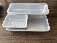 China Stainless Steel Fresh-Keeping Box with Lid, Square Tray, Refrigerator Storage Container, Steamed Fish & Grilled Fish Plate, Barbecue & Cold Dish Plate for sale