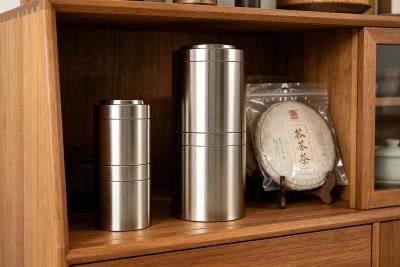 China Stainless Steel Coffee Canister & Tea Storage Jar - Large Capacity Food Grade Kitchen Canisters with Airtight Seal, Portable Metal Food Storage Container for Home & Travel for sale