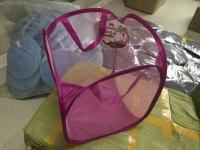 China Polyester Foldable Collapsible pop up hamper bags baskets with handle laundry baskets for sale