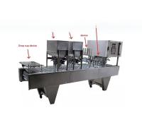 China 4000 Cups Packing Speed Milk Yogurt Cup Filling Sealing Machine at 0.8MPa Air Pressure for sale