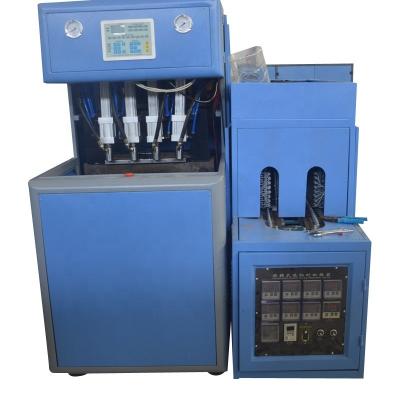 China Stretch Blow Moulding Auto Dropping Semi Automatic 4 Cavity Soda Water Bottle Blow Molding Machine for sale