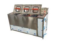 China 1250*950*1210 Semi Automatic 300b/h 3 Barrel Bottle Washing Machine With Decapping Function For 5 Gallon for sale