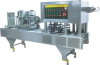China Convenient Pneumatic Flavored Yoghurt Cup Filling And Sealing Machine for Plastic Cups for sale