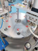 China 2 Hole Rotary Cup Juice Filling and Sealing Machine for 380 KG Capacity Packaging Line for sale