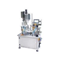 China High Capacity Small Rotary Milk Yogurt Cup Filling Sealing Machine at 2000 cups/hour for sale