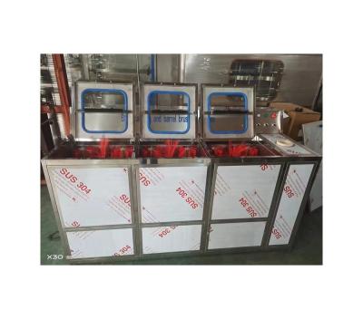 China Semi-automatic Inner Outer Barrel Rinser Bottled Water Washer Machine with 100BPH Speed for sale