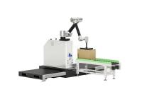 China 1600mm Maximum Arm Span Full Automatic PET Bottle Palletizer for Plastic Packaging Material for sale