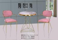 China Gilded 60cm 75cm Wrought Iron Glass Coffee Table for sale