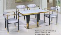 China Anti Collision 150*90*75cm Wrought Iron Marble Table for sale