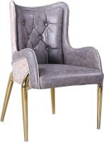 China Iron Plated 46cm 84cm 150kg Faux Leather Dining Chairs for sale