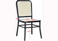 China Outdoor Bistro Rattan 85cm Upholstered Cafe Chairs for sale