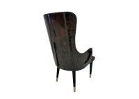 China High Back 104cm Wrought Iron Upholstered Dining Chairs for sale