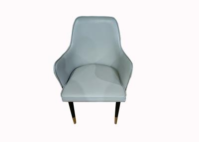 China Armrest 52cm Wrought Iron Upholstered Dining Chairs for sale
