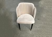 China Leisure 53cm 46cm Wrought Iron Upholstered Dining Chairs for sale