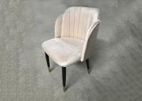 China Leisure 53cm 46cm Wrought Iron Upholstered Dining Chairs for sale