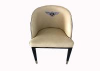 China 49cm Ergonomic Wrought Iron Upholstered Dining Chairs for sale