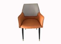 China Nordic 45cm 84cm Wrought Iron Upholstered Dining Chairs for sale