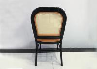 China Wholesale New  Modern Wrought Iron Leather Rattan Restaurant  Chair for sale