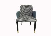 China Restaurant 54cm 87cm Wrought Iron Upholstered Dining Chairs for sale