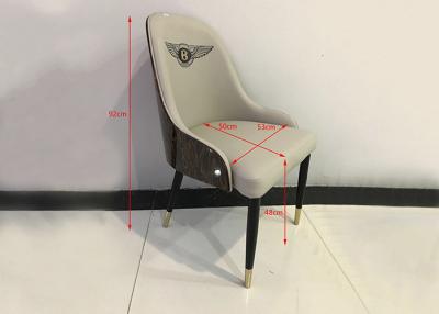 China Upholstered Seat Iron Pipe And Leather Technology Wood Leather Dining Chair for sale