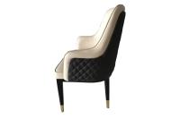 China Simple Fashion 47.5cm Wrought Iron Upholstered Dining Chairs for sale