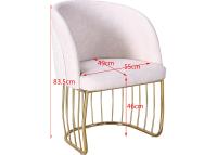 China Luxury 55cm 83.5cm Faux Leather Upholstered Dining Chairs for sale