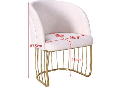China Luxury 55cm 83.5cm Faux Leather Upholstered Dining Chairs for sale