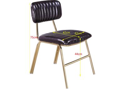 China Hengfeng Furniture 42cm Faux Leather Dining Chairs for sale