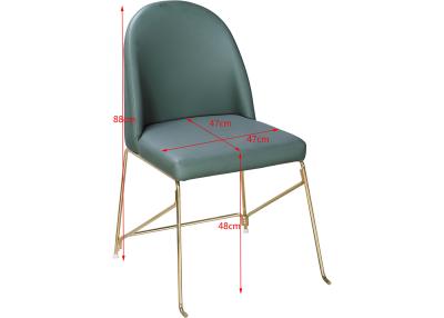 China Hotel Restaurant 47cm Faux Leather Upholstered Dining Chairs for sale