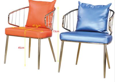 China High Density Sponge Filling 55cm Faux Leather Dining Chairs for sale