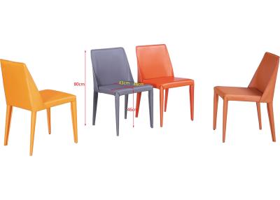China Saddle Leather 46cm 80cm Rod Iron Dining Chairs for sale