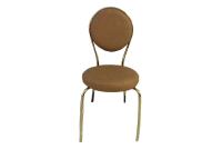 China Iron Pipe Leg 37cm 89cm Faux Leather Metal Dining Chairs for sale