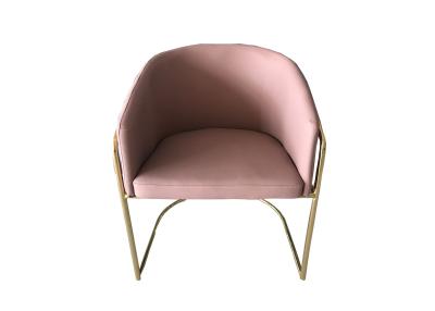 China 82.5cm Wrought Iron Gilt Faux Leather Dining Chairs for sale
