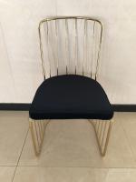 China Nordic Golden 42cmx42cm 150kg Black Iron Dining Chairs for sale