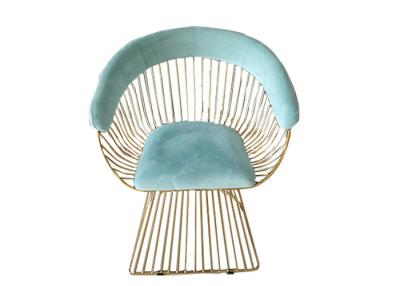 China Sponge Seat Cushion 37cm Wrought Iron Dining Chair for sale