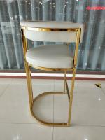 China Strong Bearing Capacity 51cm 78cm Wrought Iron Bar Chair for sale