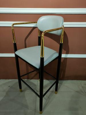 China Delicate Smooth Texture 112cm Wrought Iron Bar Chair for sale