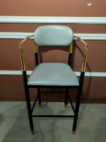 China Delicate Smooth Texture 112cm Wrought Iron Bar Chair for sale