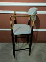 China Delicate Smooth Texture 112cm Wrought Iron Bar Chair for sale