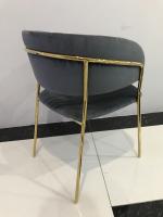 China Soft Fabric Smooth 77.5cm Wrought Iron Dining Chair for sale