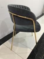 China Soft Fabric Smooth 77.5cm Wrought Iron Dining Chair for sale